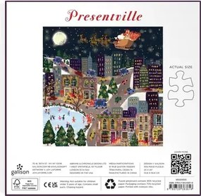 GALISON Fóliové puzzle Joy Laforme Vánoční městečko Presentville / 500