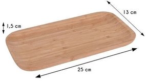 Bambusový servírovací tác Bambilion 25x13 cm hnědý