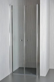 ARTTEC Dvoukřídlé sprchové dveře do niky SALOON 80 - 85 cm čiré sklo PAN00887