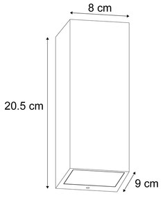 Skandinávská nástěnná lampa dřevo 2-světla GU10 70mm IP54 - Baleno