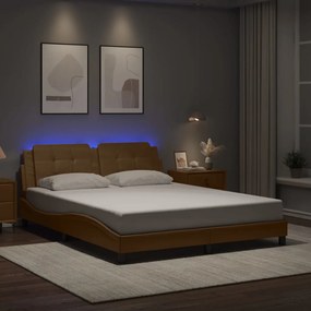 Rám postele s LED bez matrace Zadar cappuccino 160 x 200 cm 3214121