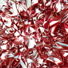 Třídílná vliesová fototapeta Červený krystal, rozměr 225x250cm, MS-3-0281