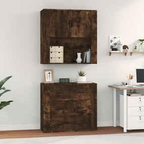 Skříň highboard kouřový dub kompozitní dřevo 3185388