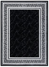 Dywany Łuszczów, Kusový koberec Gloss 2813 87 greek black/grey, 280x370, černobílá, chodba / předsíň