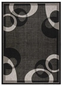 koberec SISAL FLOORLUX 20078 černý / stříbro velikost 140x200 cm | krásné koberce cz