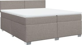 Box spring postel s matrací taupe 200x200 cm textil 3288292