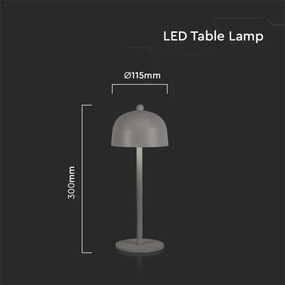 LED Stmívatelná dobíjecí stolní lampa LED/1W/5V 3000-6000K 1800 mAh šedá