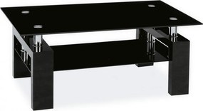 Casarredo - Komfort nábytek Konferenční stolek LISA II, černý lak/sklo