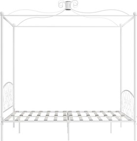 Rám postele s nebesy bílý kovový 160 x 200 cm 284472