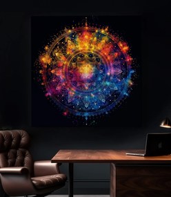 Obraz na plátně - Mandala Zářivá seance FeelHappy.cz Velikost obrazu: 60 x 60 cm