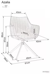 Otočné jídelní křeslo Azalia Brego - výběr z 5 provedení