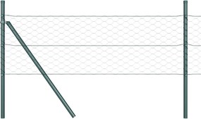 Hexagonální kotvení plotu 50 x 0,8 m Ocel potažená PVC Šedá 3352848