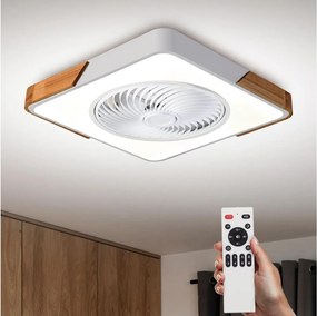 Brilagi-LED Stmív. svítidlo s ventilátorem LED/30W/230V 3000-6500K bílá/dub + DO
