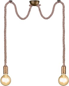 Závěsné svítidlo v mosazné barvě ø 12 cm Rope – Trio