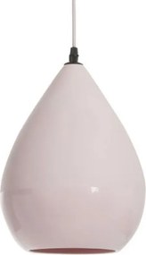 Růžová závěsná porcelánová lampa Drop - Ø 21*29,5 cm