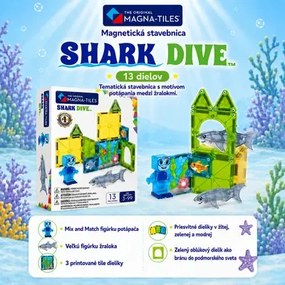 MAGNA-TILES Magnetická stavebnice Shark Dive / 13 dílků / od 3 let