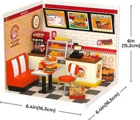 RoboTime Miniatura domečku Restaurace Mňam, mňam burger