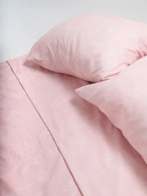 Sinsay - Květovaný povlečovací set - pastelová růžová