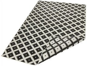 NORTHRUGS - Hanse Home koberce Kusový koberec Twin-Wendeteppiche 103124 schwarz creme – na ven i na doma - 120x170 cm