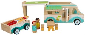 Dřevěnný autokaravan s přívěsem a příslušenstvím, Adam Toys