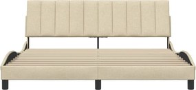 Rám postele bez matrace Hanko krémový 180 x 200 cm textil 3310410