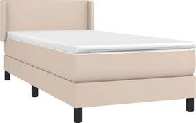 Box spring postel s matrací cappuccino 100x200 cm umělá kůže 3130648