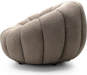 Designové otočné křeslo Venezia bouclé cappuccino