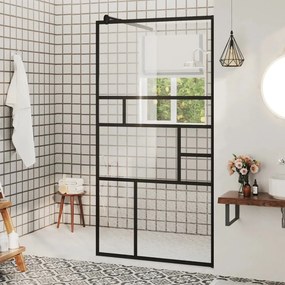 Zástěna do průchozí sprchy čiré ESG sklo 80 x 195 cm černá 150752