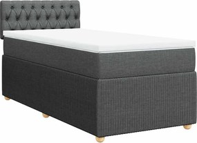 Box spring postel s matrací tmavě šedá 80 x 200 cm textil 3287291