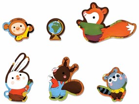 Mudpuppy Podlahové puzzle Lesní školka s tvarovanými dílky 25 dílků