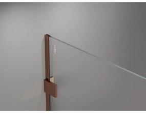 Mexen Lunar sprchová stěna pravá 110 x 200 cm, 8mm čiré sklo, růžové zlato, 830-110-000-60-00-P