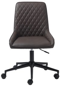 Designová kancelářská židle Dana tmavě hnědá ekokůže