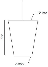 LND Design LSF500 Závěsná lampa, písková