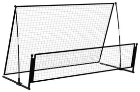 Fotbalový rebounder 2 v 1 202 x 104 x 120 cm ocel - Default Title