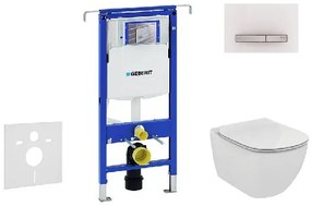 Geberit Duofix - Modul pro závěsné WC s tlačítkem Sigma50, alpská bílá + Ideal Standard Tesi - WC a sedátko 111.355.00.5 NF8