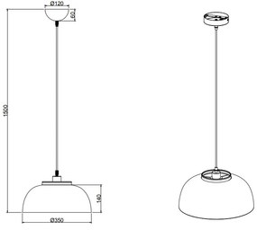 Lustr Punch, černo-zlatý
