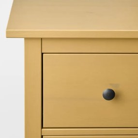 HEMNES Komoda se 3 zásuvkami, žluté mořidlo, 108x96 cm