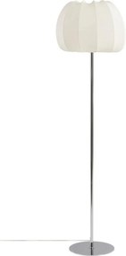 Bílá/v leskle stříbrné barvě látková stojací lampa (výška 150 cm) Pion – Jotex
