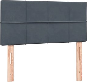 Box spring postel s matrací tmavě šedá 80x220 cm samet 3318136