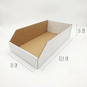 KARTON PAK Úložné boxy na oblečení, organizéry do skříně BÍLÝ KARTON 30 x 54 cm