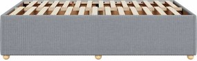 Rám postele bez matrace světle šedá 120 x 200 cm textil 3284928