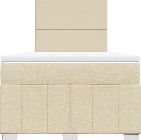 Box spring postel s matrací krémová 120x190 cm textil 3293905