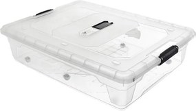 Úložný box s víkem a kolečky nízký MULTI, 55 l