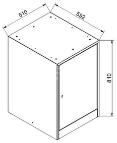 Zásuvková dílenská skříňka na nářadí k pracovnímu stolu GÜDE, 810 x 592 x 510 mm, modrá