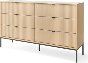Komoda NOVA dc NKS154 | se zásuvkami | 154 cm | dub vicenza/černá