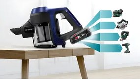 Bosch Serie 6 BBS611MAT modrá / Aku tyčový vysavač 2v1 / 18V / 2,5 Ah