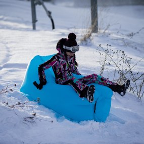 Kondela Nafukovací sedací vak/lazy bag, modrá, LEBAG