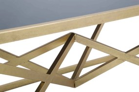 Designový konferenční stolek Malinda 110 cm černý / zlatý