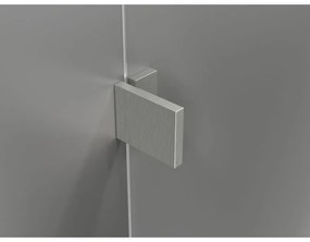 Mexen Lunar, pětiúhelníkový sprchový kout s pravým sklonem 80 x 80 cm, 8mm čiré sklo, ocelový profil, 831-080P-080L-97-00-P