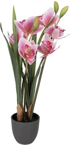 Půvabná umělá orchidej v květináči - 14*14*55 cm
